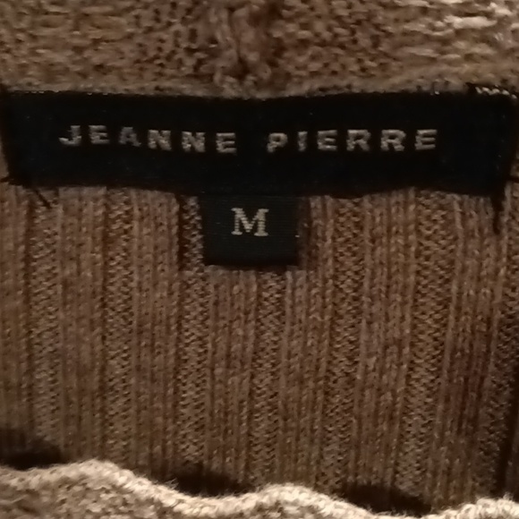 JEANNE PIERRE | Sweaters | Jeanne Pierre Tan Braided Ribbed Ls Sweater ...